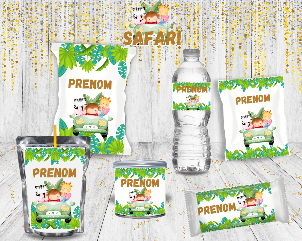 Étiquettes Thème Safari 2 - Events Custom